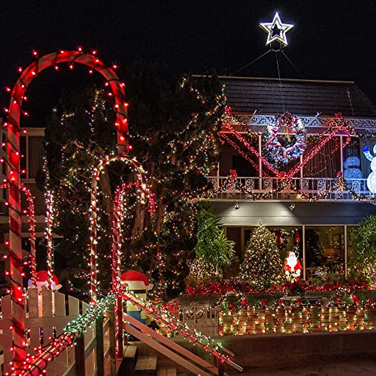 kemooie 500 LED Red Valentines Day Lights, 164FT 8 Twinkle Modes and Memory Function Plug in Waterproof Tree Lights for Garden Tree Outdoor Indoor Valentines Decorations (Red)