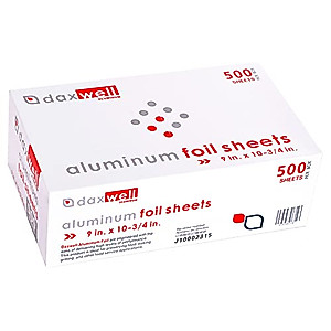 Daxwell Aluminum Foil Interfolded Pop-Up Sheets, 9" x 10.75", J10002315B (Box of 500)