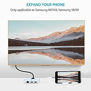 USB C Hub, USB C Multiport Adapter,6 in 1 Tempered Glass USB C to HDMI, VGA, USB C Charging, 2 USB 3.0 Ports,RJ45 Gigabit Ethernet, USB C Dock Dongle Compatible Apple MacBook Pro 13/15 (Thunderbolt 3)