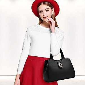 Pahajim Womens Handbag Tote Leather Purses Shoulder bags Satchel Bags Tote Bags Tote Purses for Women(Dark pink)