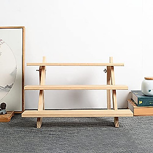 EKDJKK 3 Tier Wooden Cupcake Stand, Earring Display Stands for Selling, Desktop Ladder Plant Stand, Rustic Retail Display Riser Jewelry Holder Stand for Cupcakes, Desserts, Brooch, Bracelet, Tabletop