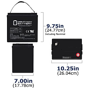 Mighty Max Battery Mighty Max Battery ML200-6GC2-6 Volt 200 AH, Internal Thread (INT) Terminal, Rechargeable SLA AGM Battery for Golf Cart