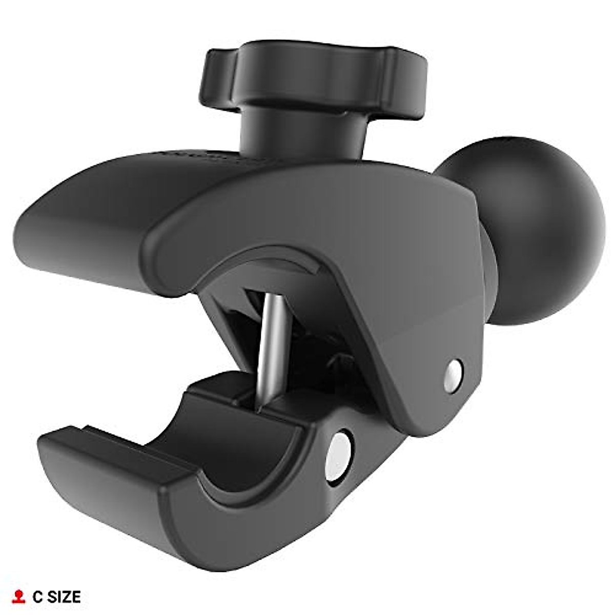 RAM Mounts RAP-404U Tough-Claw Medium Clamp Ball Base with C Size 1.5" Ball for Rails 1" to 1.6"