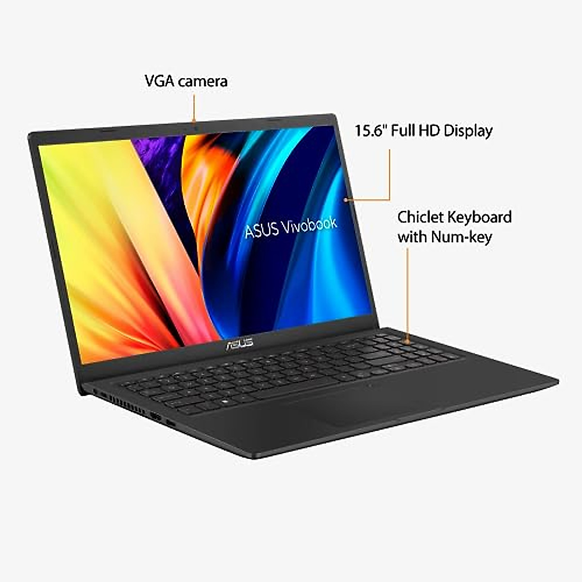 ASUS Vivobook 15 F1500EA 2023 Laptop ~ 15.6" FHD 1920x1080 IPS ~ Intel Core i5 1135G7~12GB DDR4~1TB M.2 NVMe ~ Wi-Fi 5 ~ Windows 11 Home ~ Indie Black ~ TLG 32GB USB