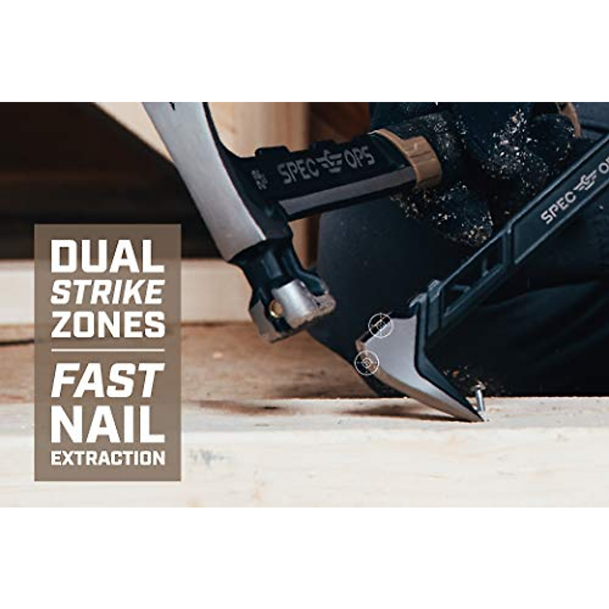 Spec Ops Tools 11" Molding Pry Bar Nail Puller Cats Paw, High-Carbon Steel, 3% Donated to Veterans,