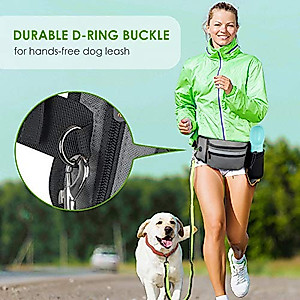 MalsiPree Dog Treat Pouch for Training – Built in Poop Bag Dispenser with Hidden Water Bottle Holder, Hands Free Waist Belt Fanny Pack Great for Puppy Class, Travel, Running, Walking, Hiking