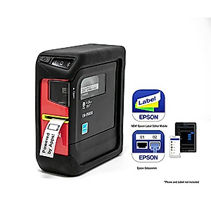 LABELWORKS Epson LW-PX400 Industrial Label Maker Kit - Complete Kit with Accessories, Shrink Tube and Self-Laminating Wrap Compatible, Portable Wireless Label Printer