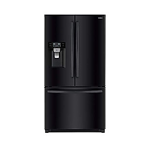 Winia WRFS26DBCE French Door Bottom Mount Refrigerator, 26 Cu Ft, Black