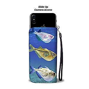 Dog Print Phone Case, Amazing Siberian Husky Dog Print Smartphone iPhone Wallet Case. Stunning Faux Leather Wallet Phone Cover/Stand for Samsung Galaxy, iPhone 6/7/8/X with RFID Protection