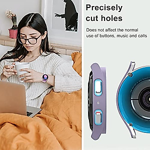 [5+5Pack] SPGUARD Galaxy Watch 5/Watch 4 40mm Screen Protector Case Cover, Tempered Glass Galaxy Watch 5/4 Screen Protector & Watch 5/4 Case Cover Hard PC Bumper for Samsung Galaxy Watch 5/4 40mm