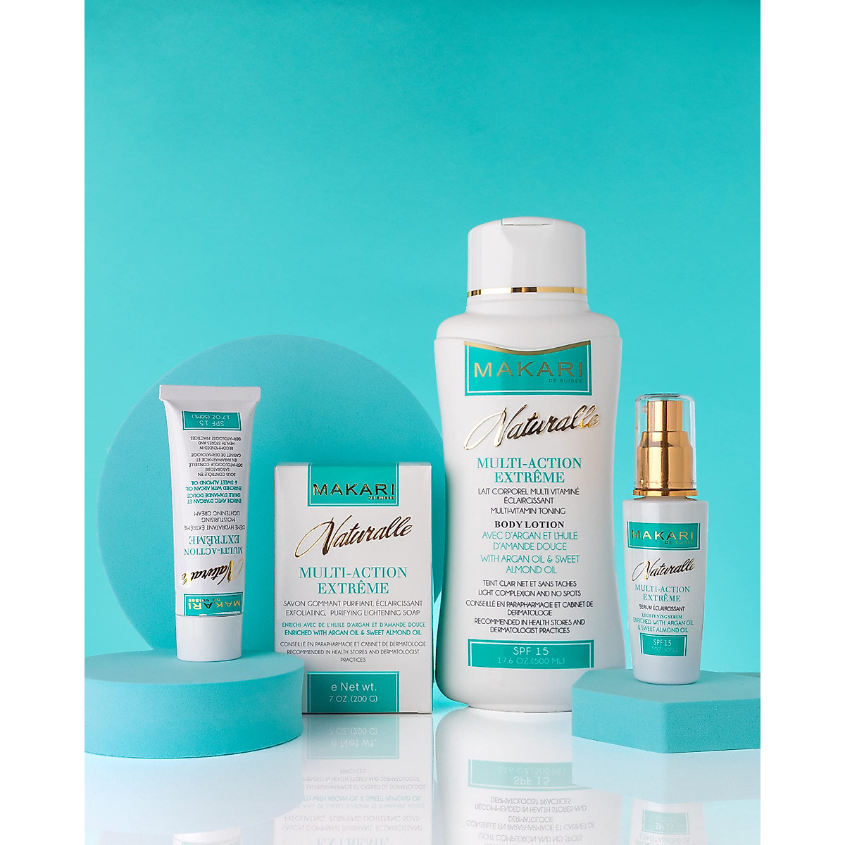 MAKARI Naturalle Multi-Action Extreme Body Lotion SPF15 (17.6 oz) | Moisturizes, Softens, Nourishes, and Enhances Natural Skin Radiance | Protects Against Sun Damage | Recommended for All Skin Types