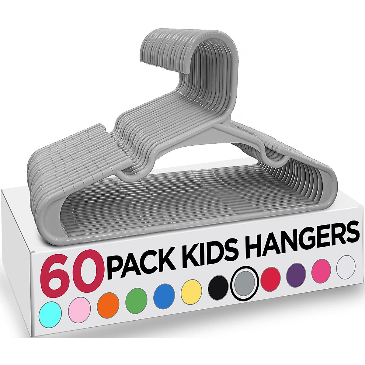 Utopia Home 60 Pack Kids Hangers - 11.5 Inch Plastic Baby Hangers for Closet - Childrens Hanger for Clothes & Infant Hanger for Closet - for Everyday Standard Use (Green)