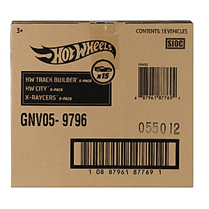 Hot Wheels Track Bundle City Track Builder X-Raycers 5-Pack 1:64 Scale Die-Cast Cars Collectors of All Ages Colorful Graphics Exclusive Great Gift Idea 3 Years and Older