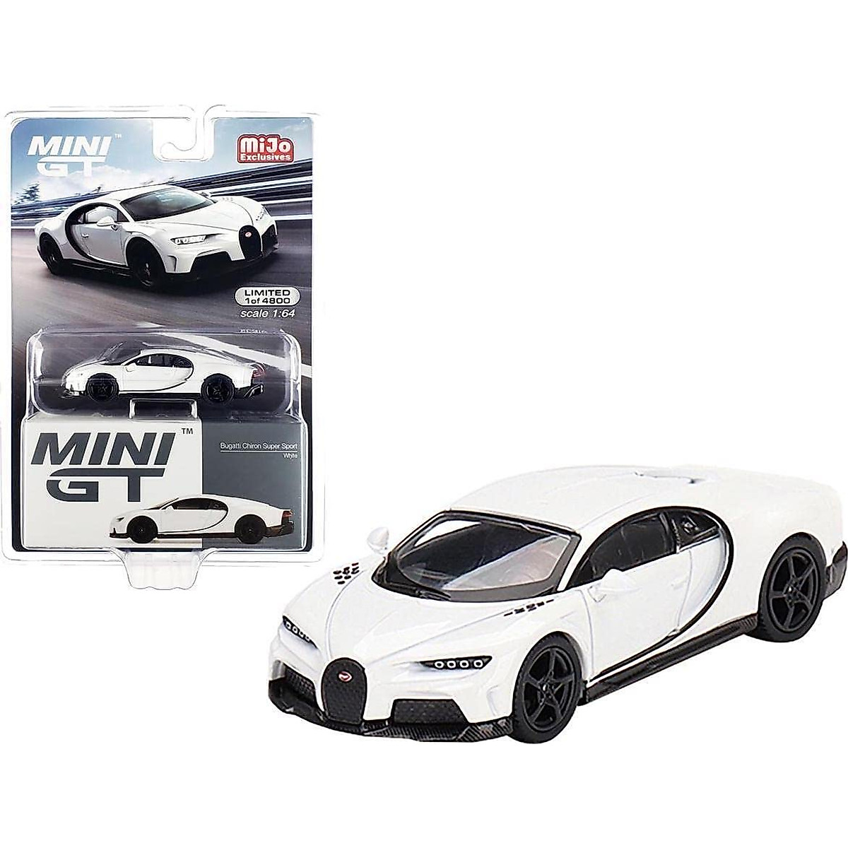 Bugatti Chiron Super Sport White 1/64 Diecast Model Car by True Scale Miniatures MGT00440