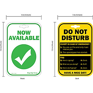 Do Not Disturb Privacy Double Sided Sign for the Office Cubicle Desk or Personal Room