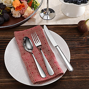 KEAWELL Premium 45-Piece Louise Silverware Set, 18/10 Stainless Steel, Service for 8, Fine Flatware Set, Smooth and Exceptional mirror finish, Dishwasher Safe (45)