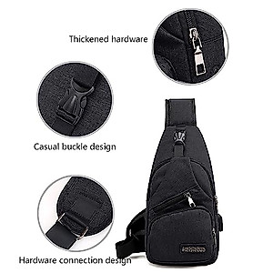 Crossbody Bags, Waterproof Strap Bag With USB Hole, Hiking Backpack Multipurpose Crossbody Chest Bag