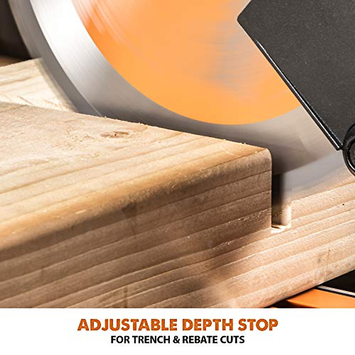 Evolution Power Tools R255SMS+ PLUS 10-Inch Sliding Miter Saw Plus Multi-Material Multi-Purpose Cutting Cuts Metal, Plastic, Wood & More 0˚ - 45˚ Bevel & 50˚ - 50˚ Miter Angles TCT Blade Included