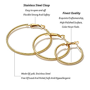 8 Pairs Stainless Steel Gold Hoop Earrings Huggie Cuff Earrings Sets for Multiple Piercing Hoops and Studs Earrings Set Cartilage Small CZ Earrings Ball Earrings Set for Women