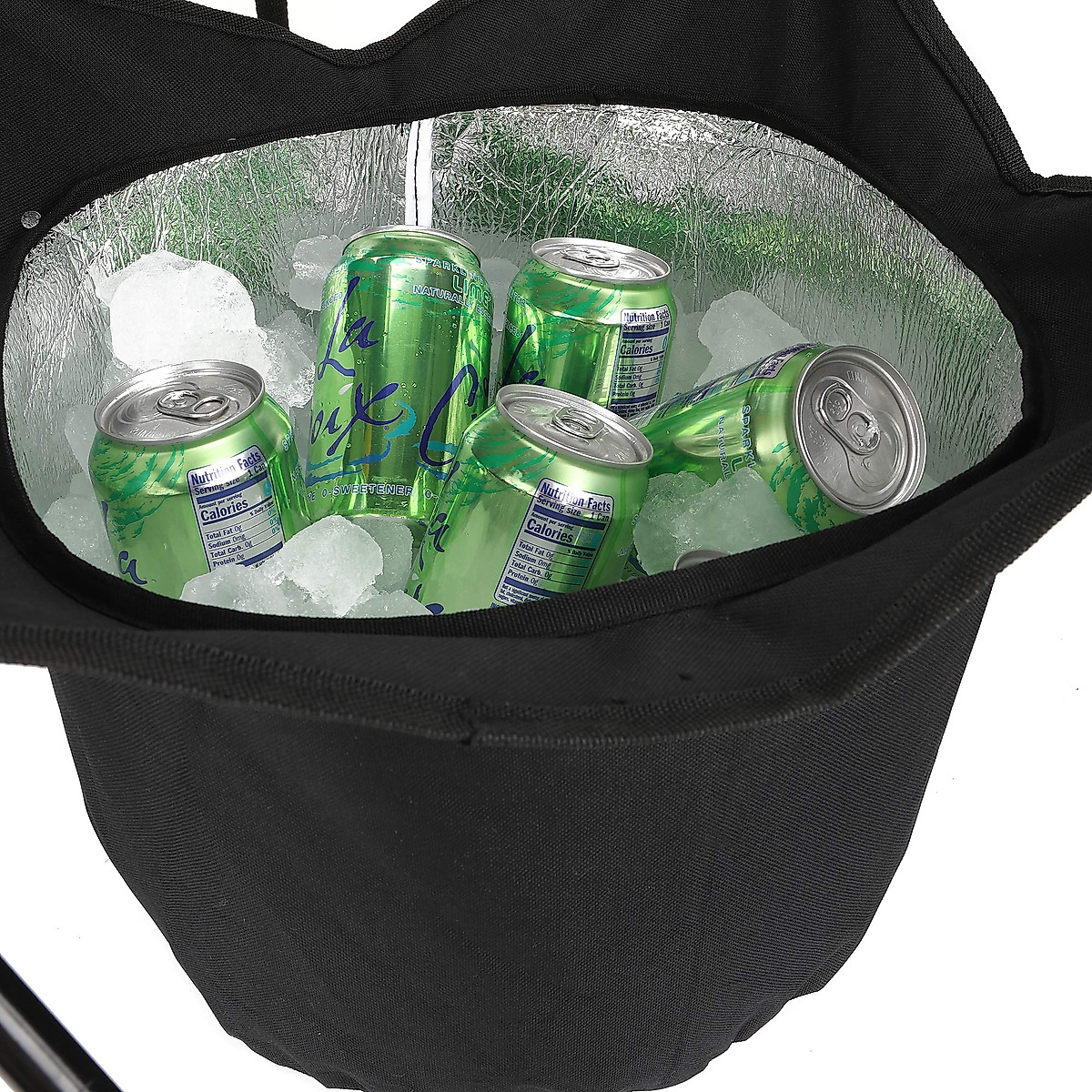 Mind Reader Folding Tailgate Table, 23.25" L x 23.25" W x 24.5" H, Black