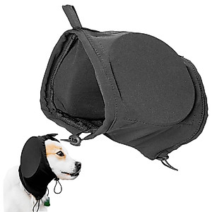 XJKLBYQ Dog Ear Muffs Noise Protection Noise Cancelling Headphones for Dogs, Dog Earmuffs, Dog Ear Plugs for Dog Ear Protection Winter Dog Wrap with Drawstring Fixing L