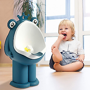 Hallo Potty Training Urinal Boy Urinal Kids Toddler Pee Trainer Bathroom Funny Baby Training Potties（DEEP Blue）