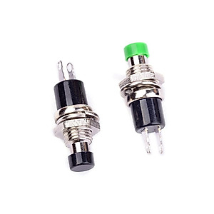 Cylewet 12Pcs 1A 250V AC 2 Pins SPST Momentary Mini Push Button Switch Normal Open (Pack of 12) CYT1078