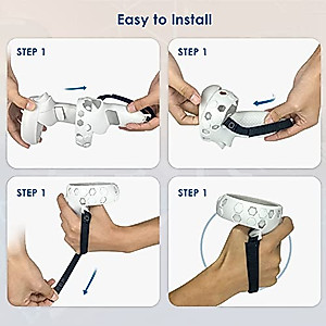 Pockety VR Handle Silicone Protective Cover for Controller Grips Strap for VR Accesories(Black)