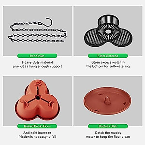 VIVOSUN 5 Tier Vertical Gardening Stackable Planter for Strawberries, Flowers, Herbs, Vegetables Brown