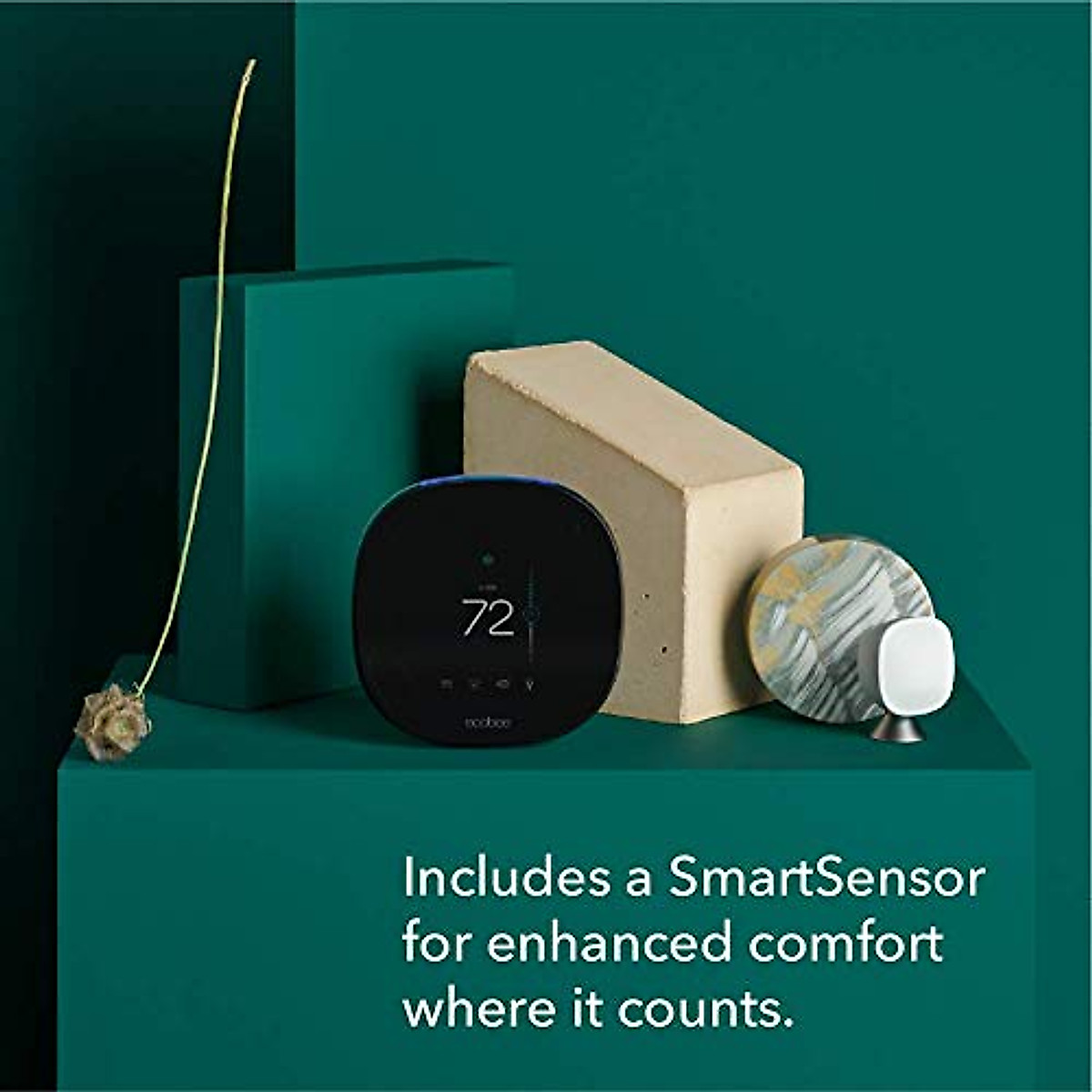 ecobee Smart Thermostat with Voice Control - Black.RFB (Renewed)
