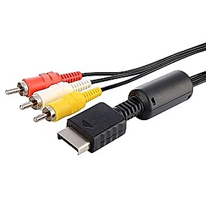 RGEEK PS2 PS3 AV Cable, AV to RCA Composite Cable Cord for Sony Playstation 2 PS2 PS3(6FT)