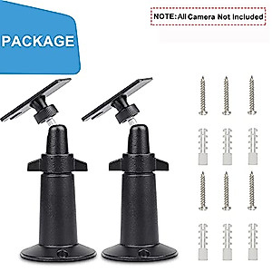 UYODM 2Pack Wall Mount Compatible with SimpliSafe SimpliCam 1080p Wired Indoor Home Security Camera, 360° Adjustable Aluminium Wall Mounting Bracket for SimpliSafe Indoor Cam,Patent Pending Black