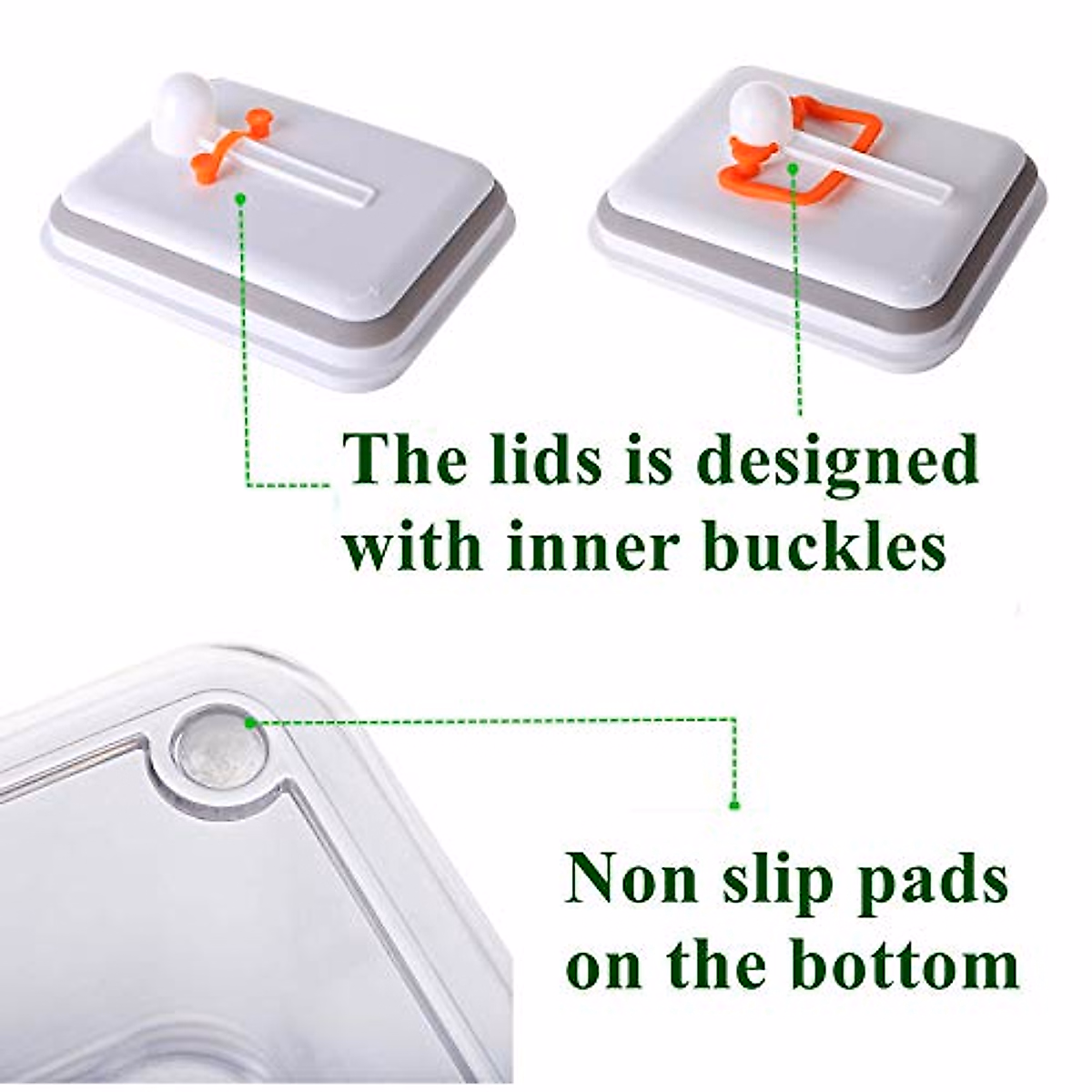 Yopay 1.8 Qt POP Container, Airtight Food Storage with Push Button, Rectangle Clear Plastic PBA Free for Coffee, Sugar, Flour, Baking Supplies, Pantry Organization