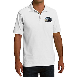 Ford F-150 Raptor Pocket Print Pique Polo, White XL
