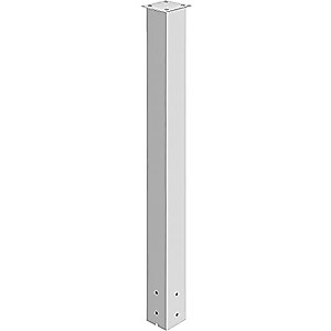 VEVOR Mailbox Post, 43" High Mailbox Stand, White Powder-Coated Mail Box Post Kit, Q235 Steel Post Stand Surface Mount Post for Sidewalk and Street Curbside, Universal Mail Post for Outdoor Mailbox