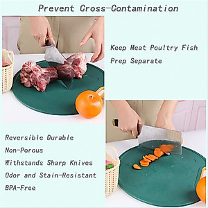 LUREASY Plastic Cutting Board Set of 3, Large Food Chopping Boards, Cutting Boards for kitchen Dishwasher Safe, Chop Meat, Veggies w/Easy Grip Handles