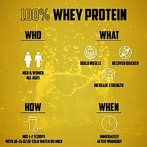 100% Whey Protein Powder | #1 Rated w/ 24g Protein, Digestive Enzymes, 0 Added Sugar or Fillers, Isolate + Concentrate | Build Muscle, Recover Quicker (Gluten Free, Keto Friendly) - Cinnamon Crunch