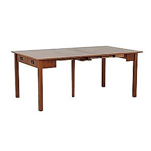 MECO Stakmore Traditional Expanding Table, Fruitwood Frame, 20 in x 40 in x 30.3 in
