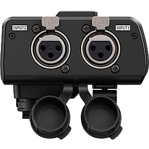 Panasonic Professional XLR Audio Video Microphone Adaptor with 2 XLR Terminals – Accessory Compatible with LUMIX GH5, GH5S, S1 and S1R Mirrorless Digital Cameras - DMW-XLR1, Black
