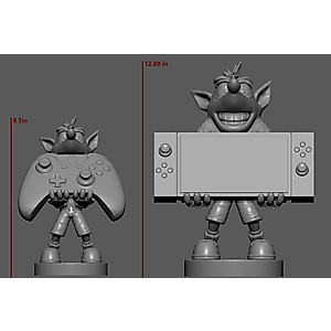 Exquisite Gaming: Crash Bandicoot Trilogy - Original Mobile Phone & Gaming Controller Holder, Device Stand, Cable Guys, Licensed Figure