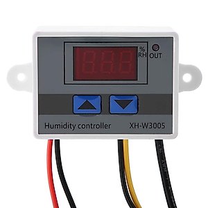 Digital Humidity Controller，XH-W3005 Hygrometer Switch Controller Digital Humidity Sensor 0~99% RH 12V/24V/220V(12V)