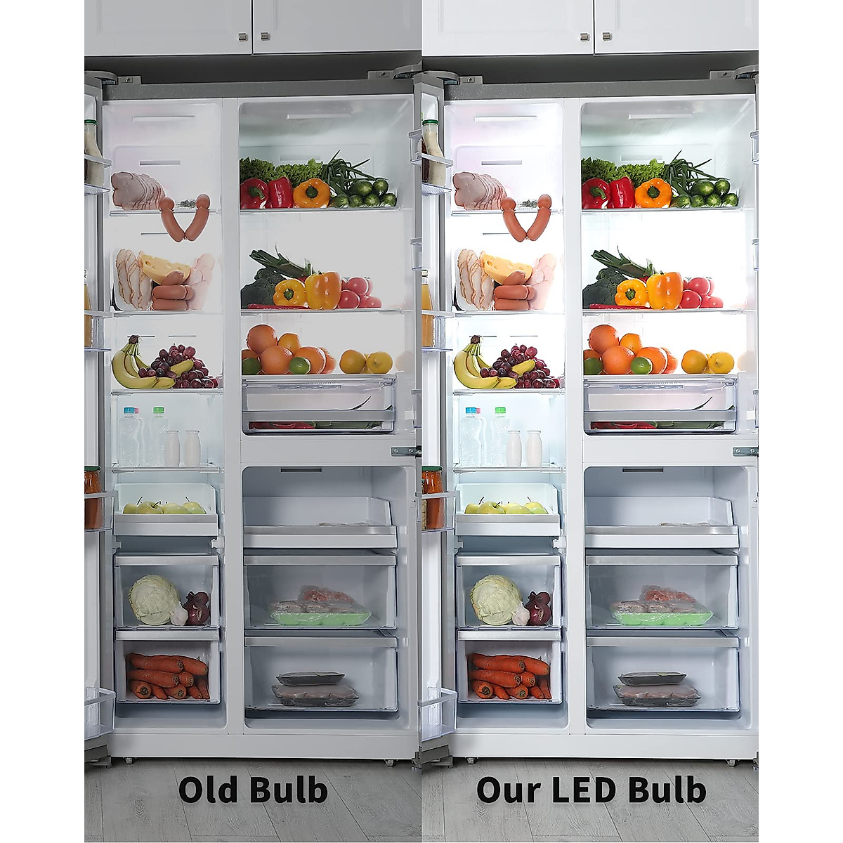 Pazetiv Waterproof LED Refrigerator Light Bulbs 40W Eqv, 120V, Daylight 5000K, E26 Medium Base, Fridge Light Bulb, Freezer Bulb, A15 LED Appliance Bulb, Not Dimmable