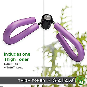 Gaiam Thigh Toner - Versatile Workout Equipment Exerciser for Toning Hips, Thighs, and Glutes - Durable, Lightweight, and Portable with Padded Handles