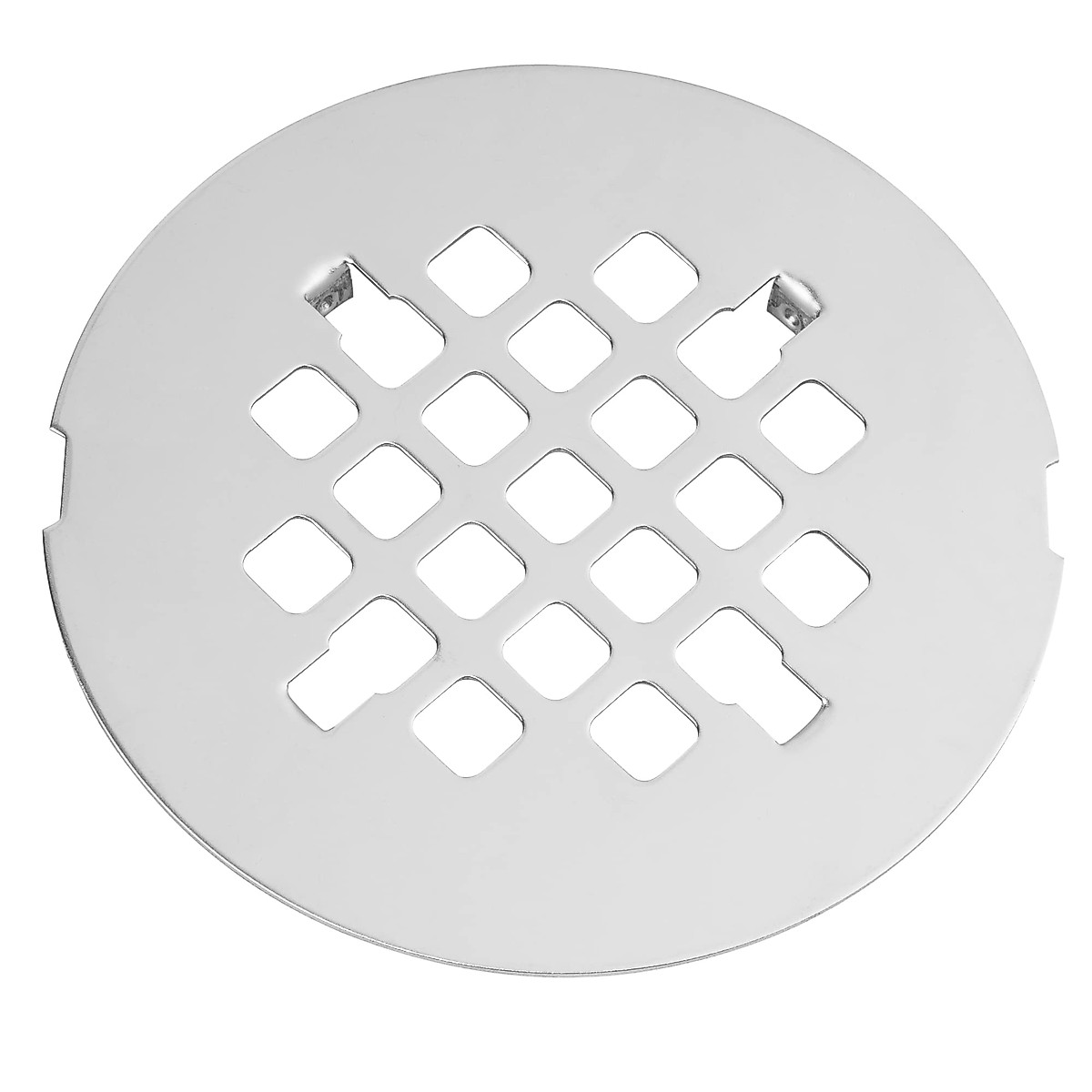 Artiwell 4-1/4” OD Snap-in Shower Drain Cover, Round Shower Drain Strainer Grid, Replacement Cover, Designed for Long-Lasting(Chrome Plated)