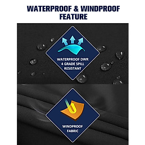 Camii Mia Women's Winter Warm Outdoor Slim Windproof Waterproof Ski Snow Fleece Hiking Pants (32W x 30L, Black)