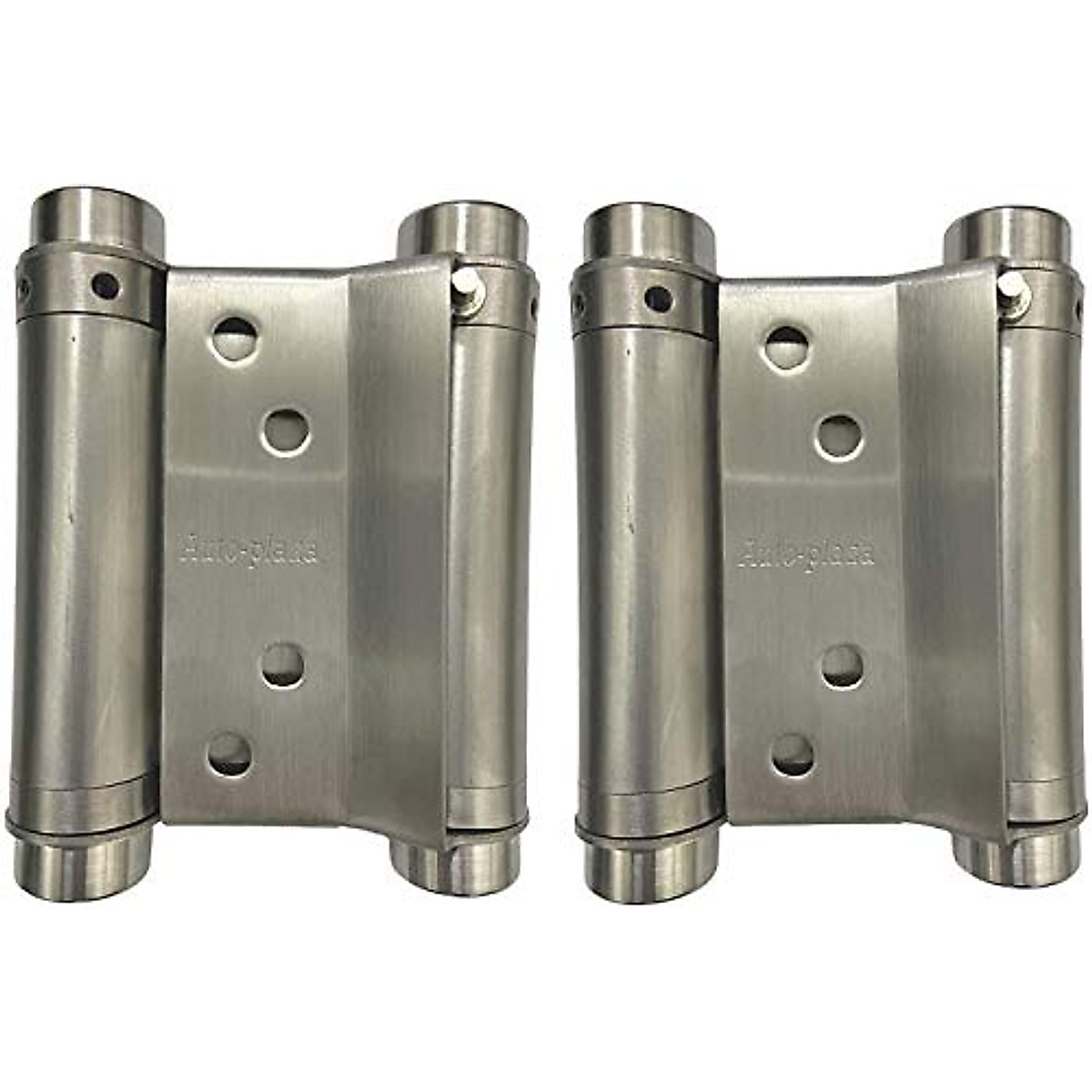 2 Pairs (4Pcs) of 3" Stainless Steel Cafe Saloon Door Swing Self Closing Double Action Spring Hinge