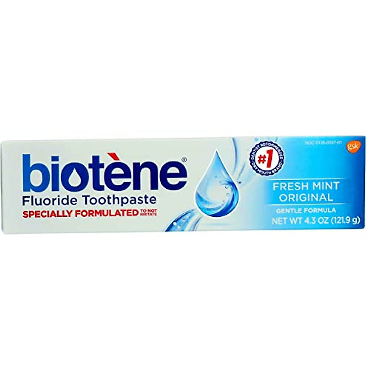 biotène Fluoride Toothpaste for Dry Mouth Symptoms, Bad Breath Treatment and Cavity Prevention Fresh, Mint, 4.3 Ounce (10050A)