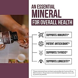 Total Selenium - 200 mcg, Plant-Based Selenium - Full Spectrum, Contains 4 Essential Organic Forms of Selenium Including Selenomethionine - Derived from Garlic - 60 Capsules