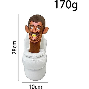 Skibidi Toilet Plush Toy Doll - Toilet Stuffend Animal Figure - 11" Funny Toilet Plushie Gift for Kids Children Friends and Fans Pillow Figure Skibidi Toilet Toy Doll vs CameraHeads - Toilet Gag Gift