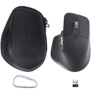 co2CREA Hard Case Replacement for Logitech MX Master 3 Master 3S Advanced Wireless Mouse (Graphite Black Case)